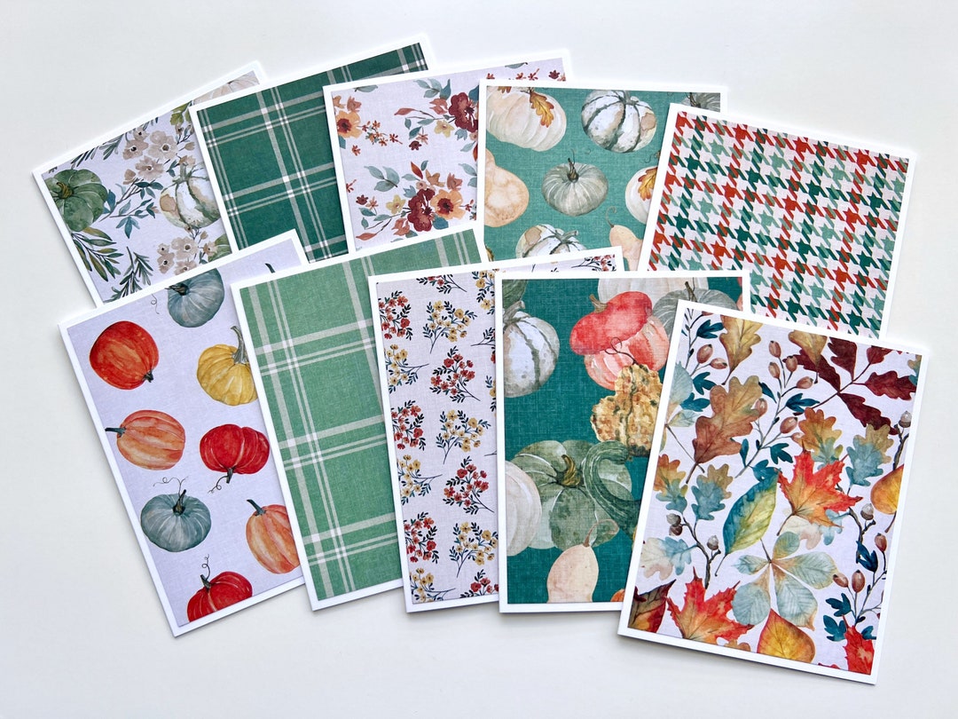 Fall Note Cards Handmade, Set of 10 - Etsy