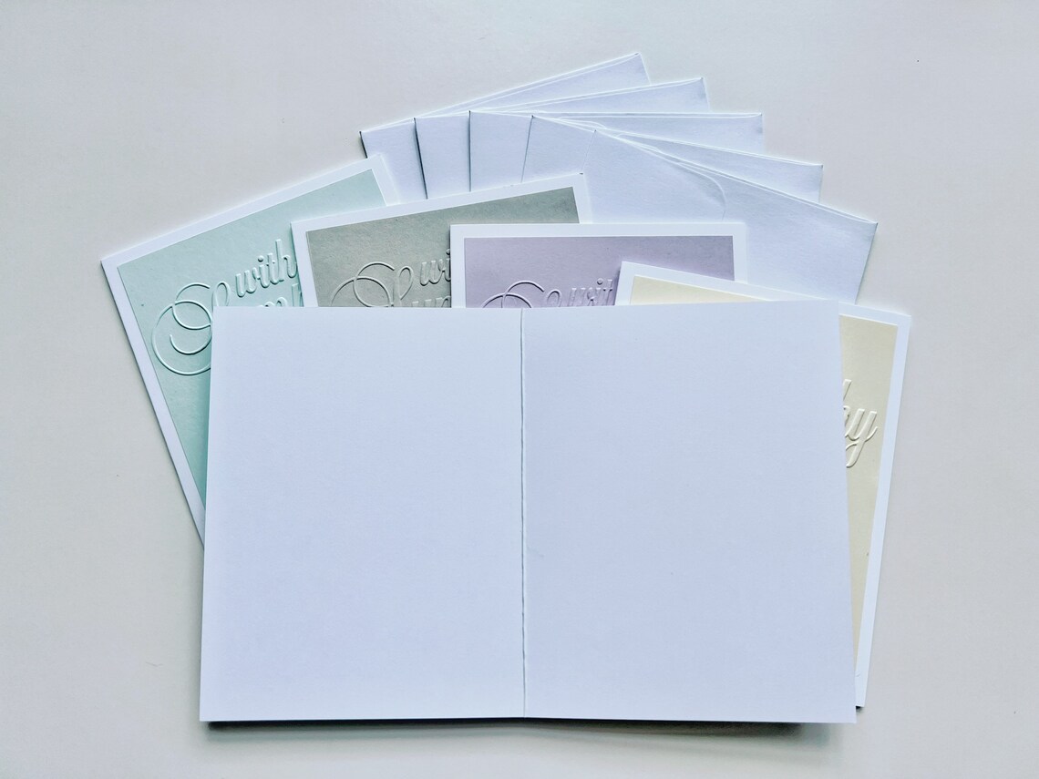Sympathy Cards Embossed Card Set With Sympathy Cards Blank - Etsy