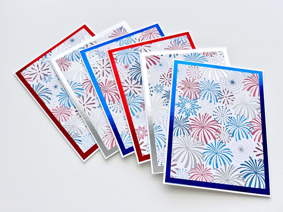 Happy 4th of July Greeting Cards With Fireworks - Etsy