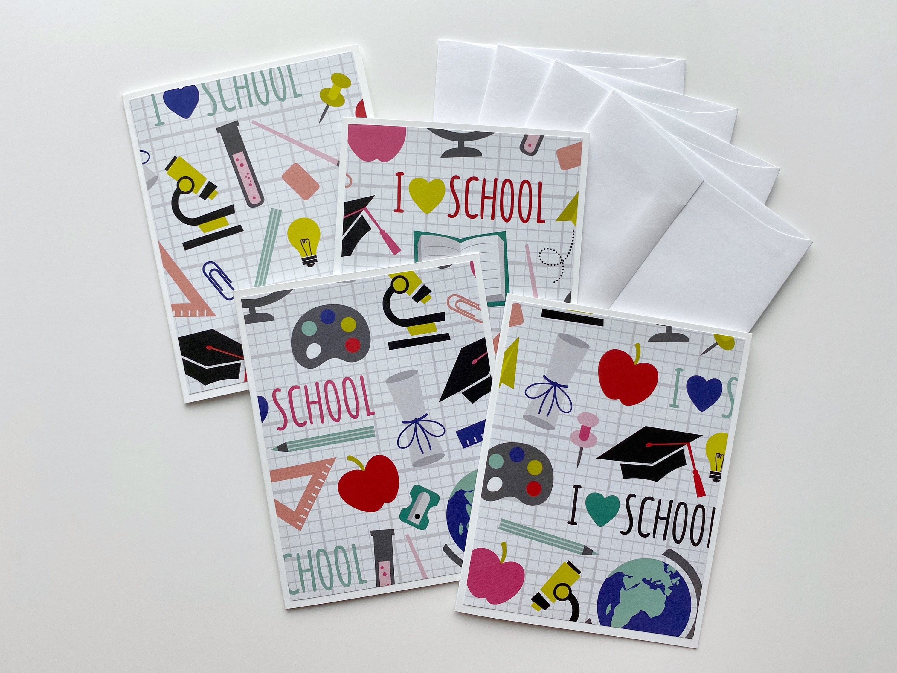 Handmade School Cards 1st Day of School Cards for Kids - Etsy