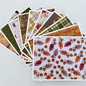 Handmade Fall Greeting Cards, Thanksgiving Card Set of 10 - Etsy