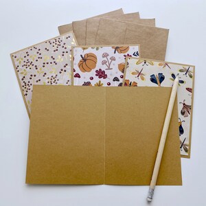 Blank Thanksgiving Cards, Handmade Fall Note Card Set of 4, Fall ...