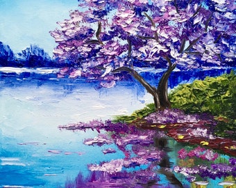 Jacaranda Painting | Etsy