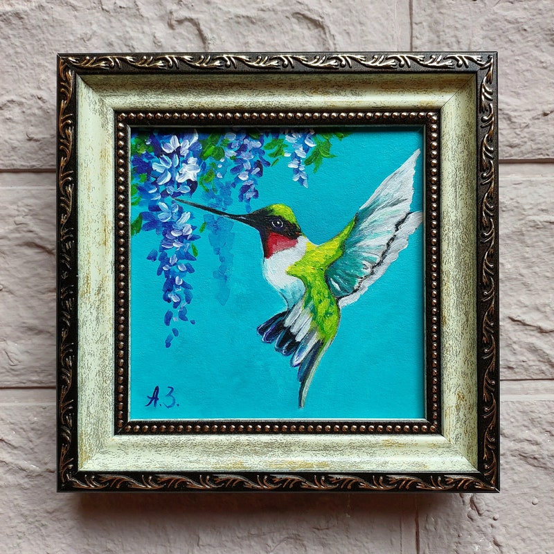 Hummingbird Painting - Etsy