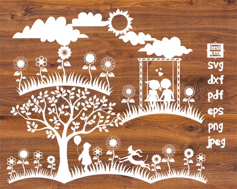 Summer Scenes Svg Scenes Svg Paper Cut Scenes Svg Cricut | Etsy