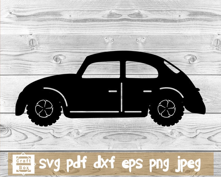 Volkswagen beetle vintage car svg cars svg car silhouette | Etsy