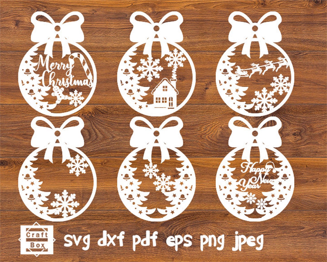 Christmas baubles svg baubles clipart svg christmas svg | Etsy