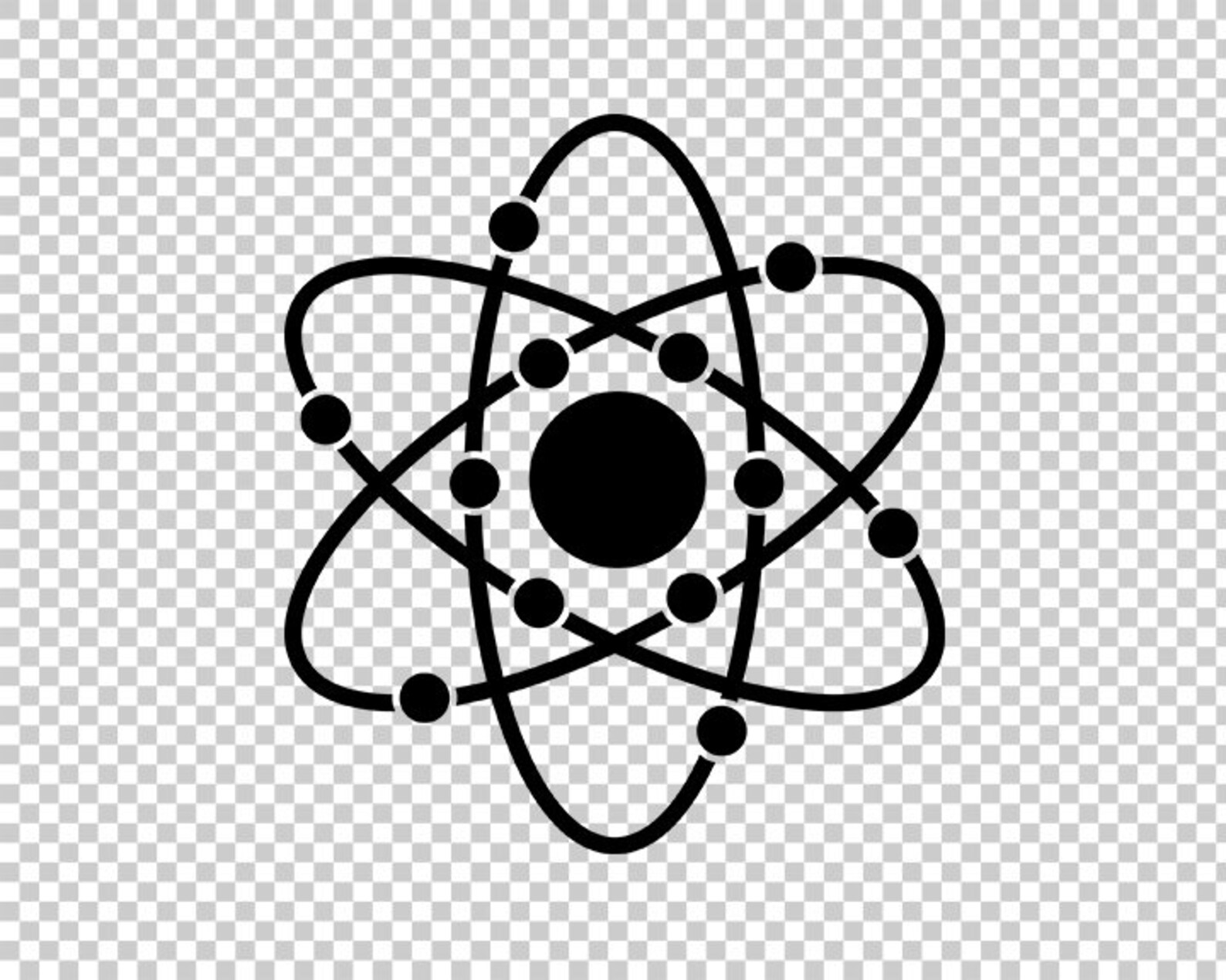 Atomic nucleus atom svg physics svg school svg molecular | Etsy