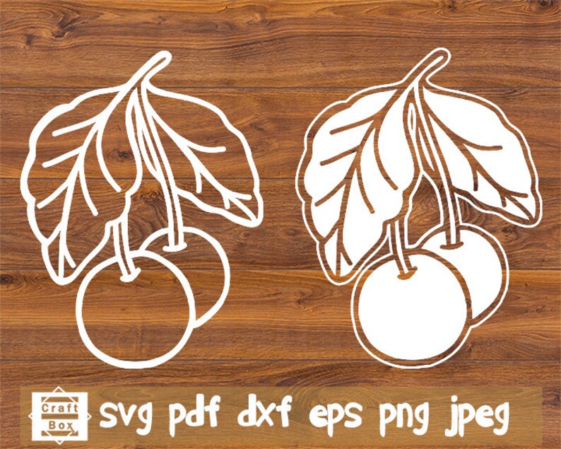 Cherry Stencil Cherry Svg Cherry Template Cherry Paper Cut | Etsy