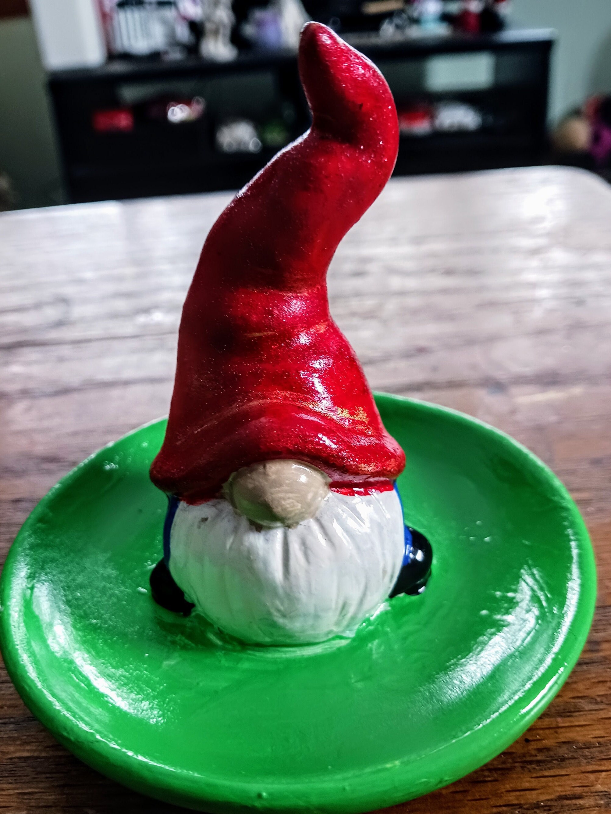 Ceramic Painted Gnome Ring Dish - Etsy