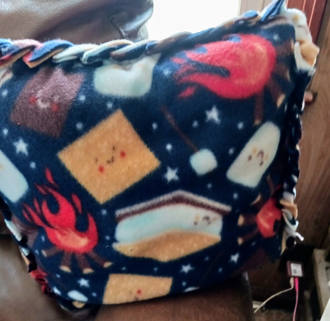 No Tie/no Knot/no Sew Smores Fleece Pillow - Etsy