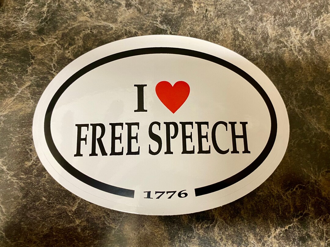 I Heart Free Speech Bumper Sticker - Etsy