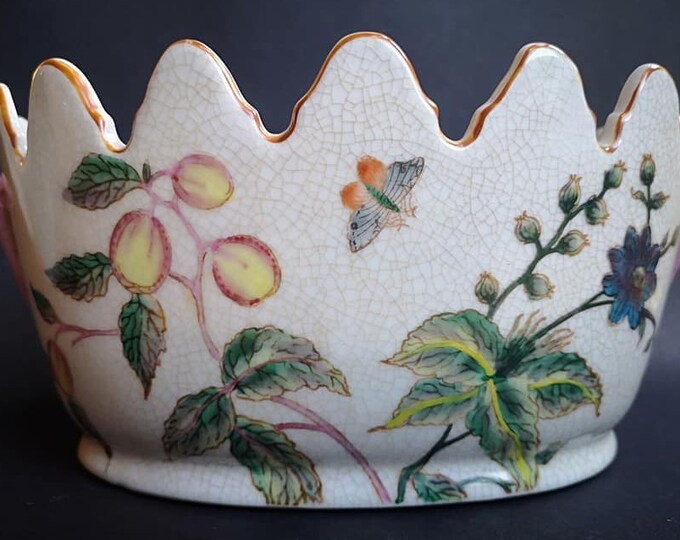 Chinese Famille Rose Porcelain Lotus Monteith Bowl, Ca. 1930 - Etsy UK