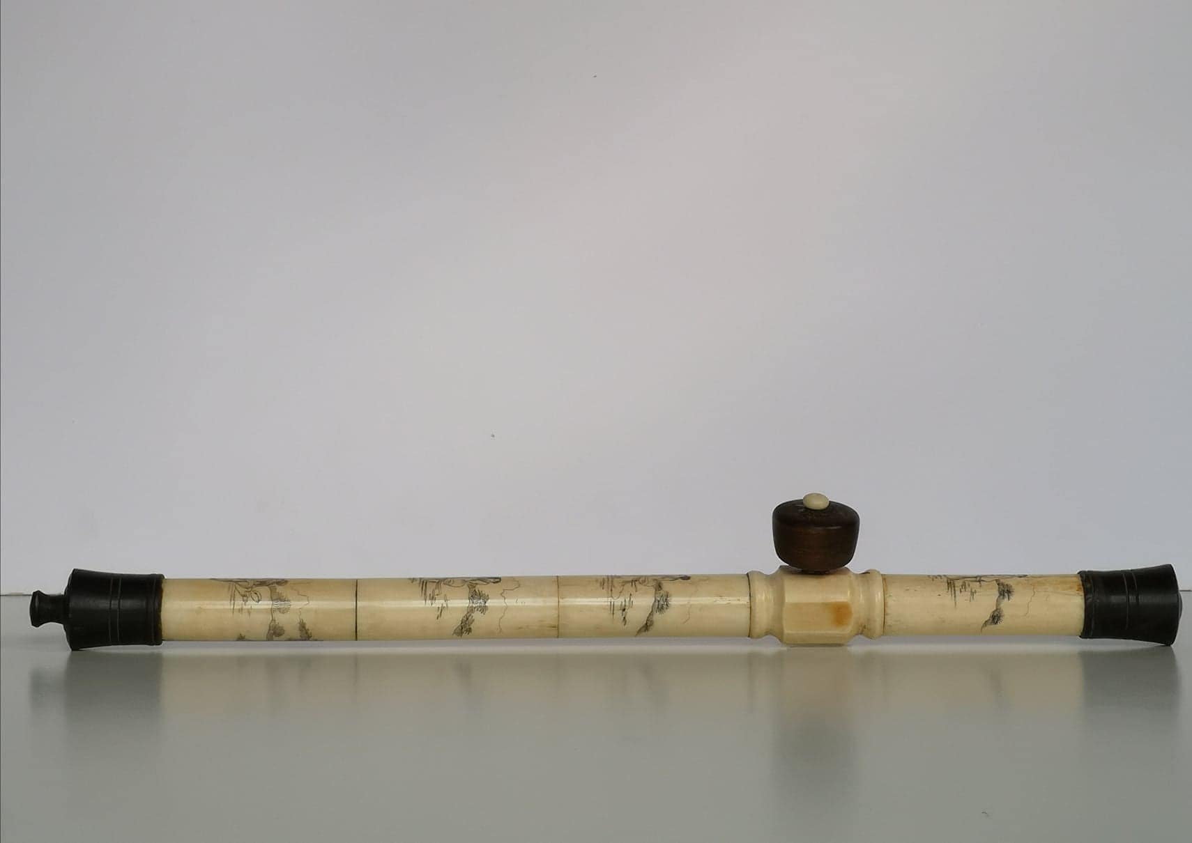 19th Century Chinese Smoking Pipe With Incised Figural - Etsy