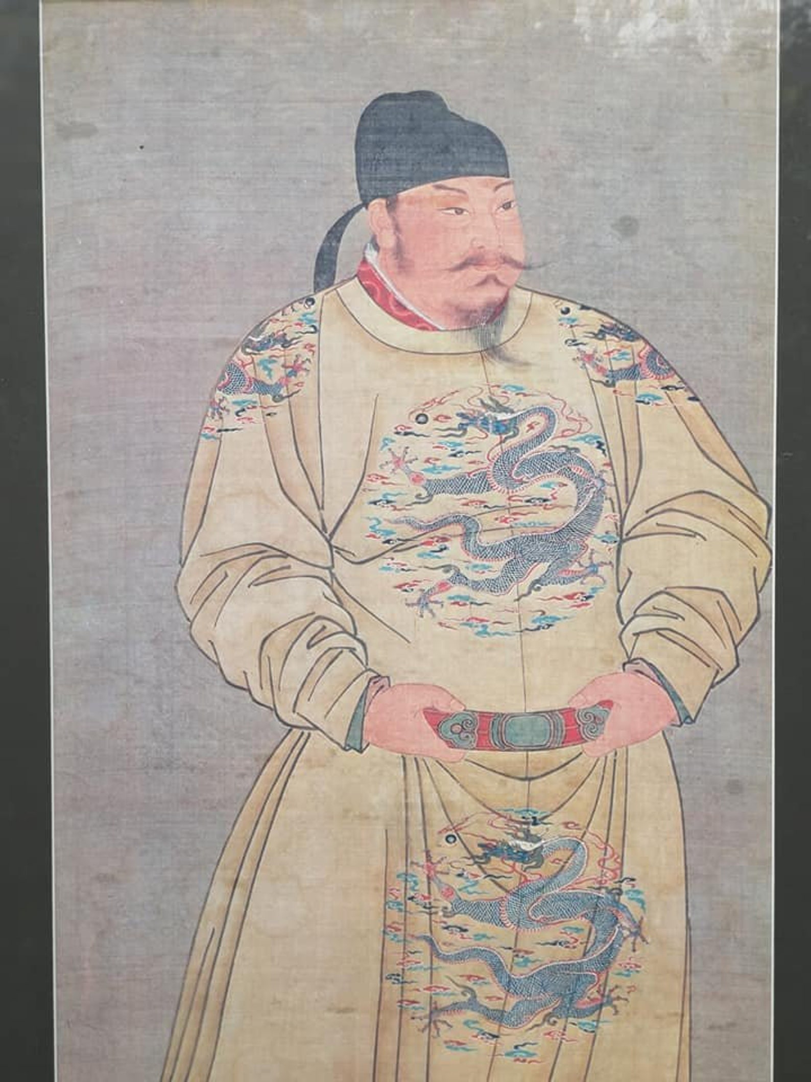 Chinese Tang Dynasty Scroll Painting Depicting Emperor Taizong ...