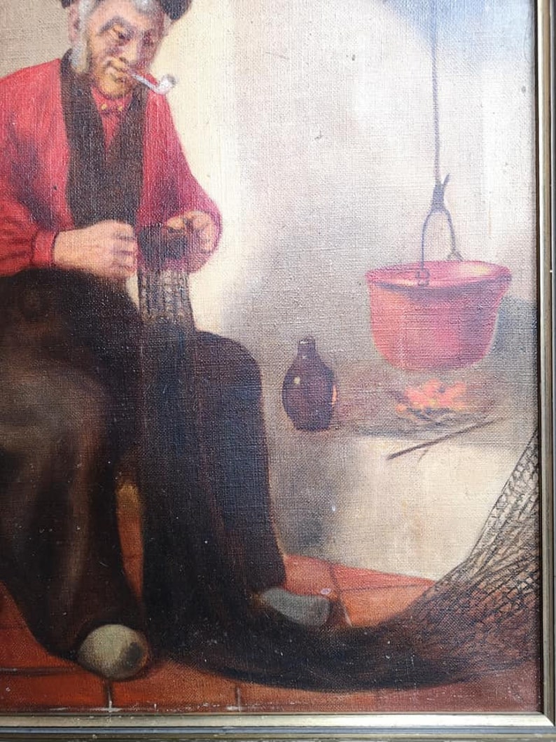 19th Century Oil Painting of A Dutch Fisherman, Circa 1870's - Etsy