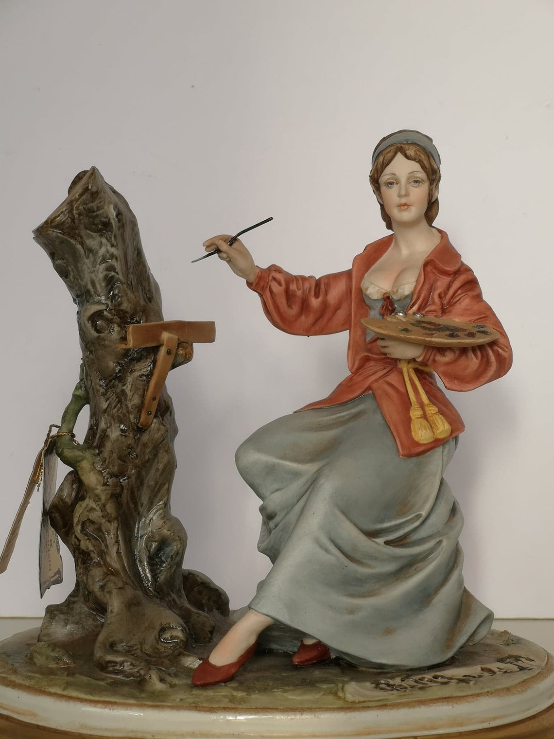 Vintage Bruno Merli the Lady Painter Porcelain Sculpture, Ca. 1980's - Etsy