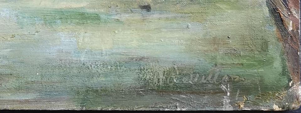 John Sutton british B .1935 'norfolk Broadlands' Original Landscape Oil ...