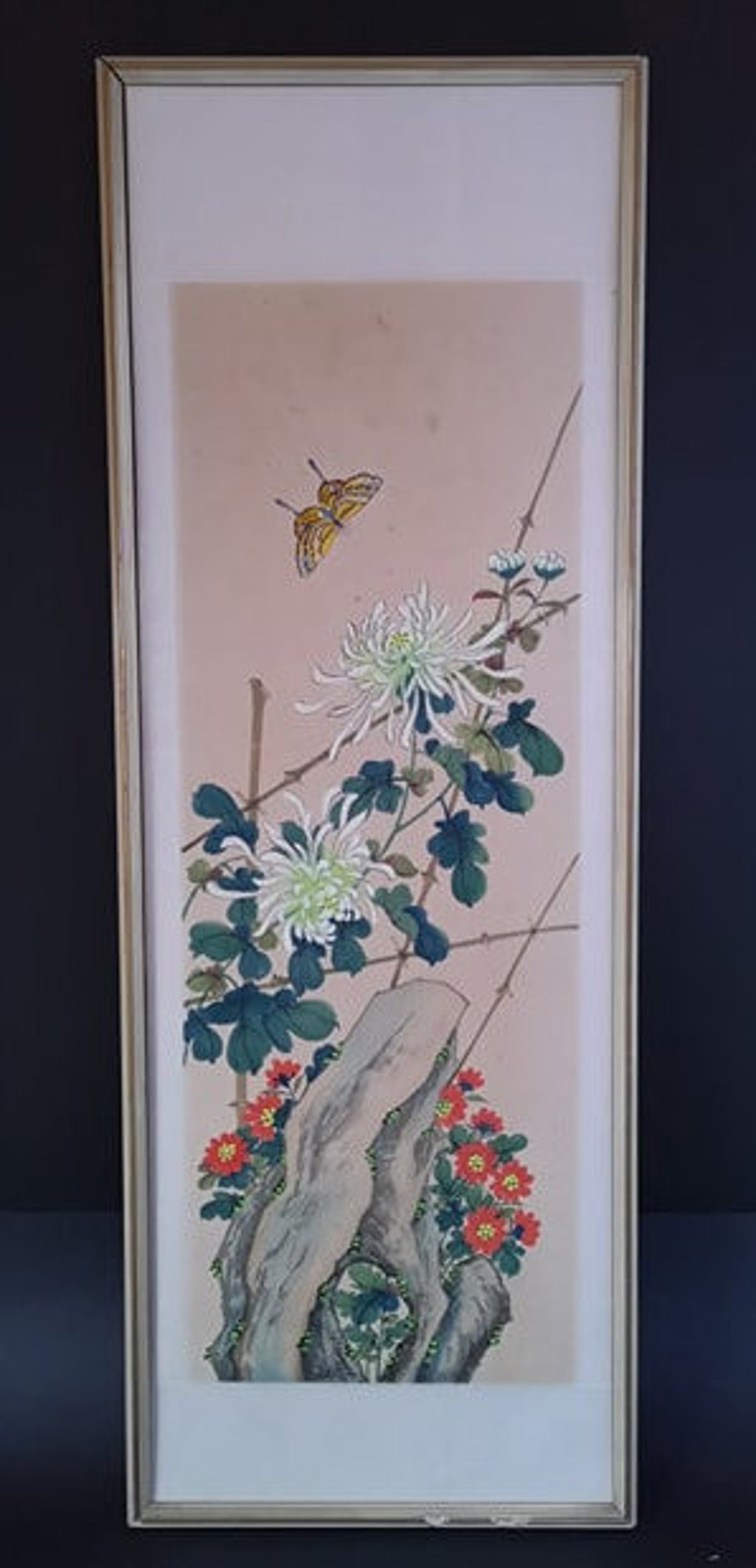 19th C. Chinese Gongbi Painting Flowers and Butterflies Ink - Etsy