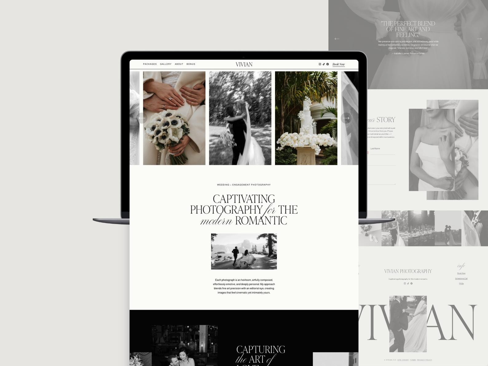 Squarespace Website Template: Wedding Photographer Portfolio, Family ...