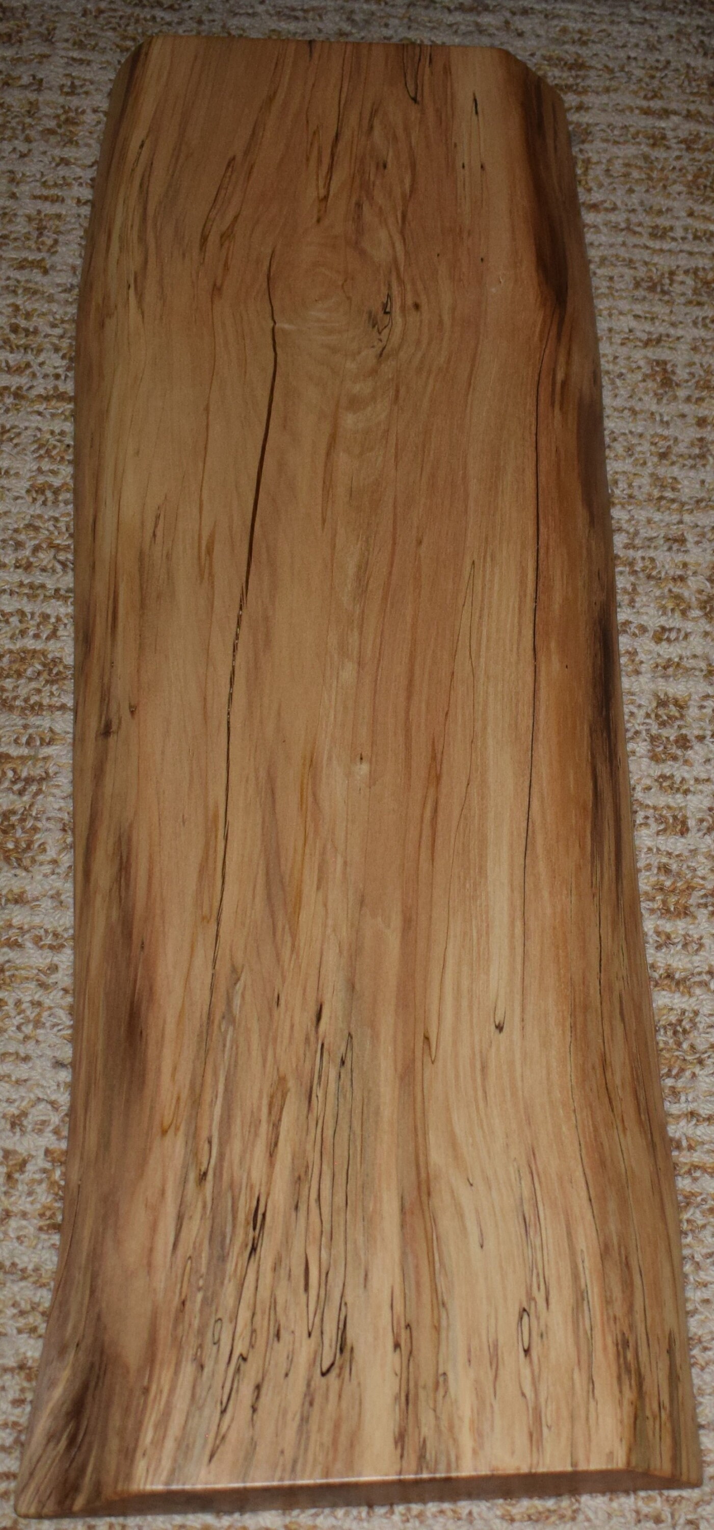 Live Edge SPALTED Maple BENCH/SHELF. Finished & Ready to Use Today. Mud ...