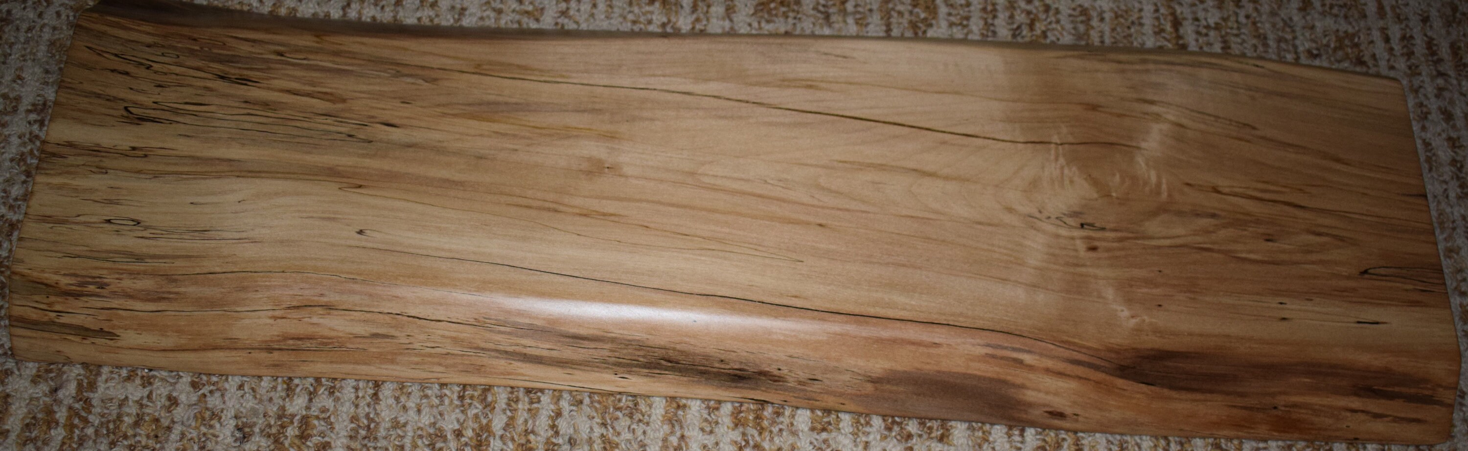 Live Edge SPALTED Maple BENCH/SHELF. Finished & Ready to Use Today. Mud ...