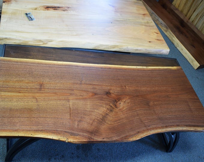 WALNUT Double Live Edge Slab, RIVER TABLE Project Wood. Great Small ...