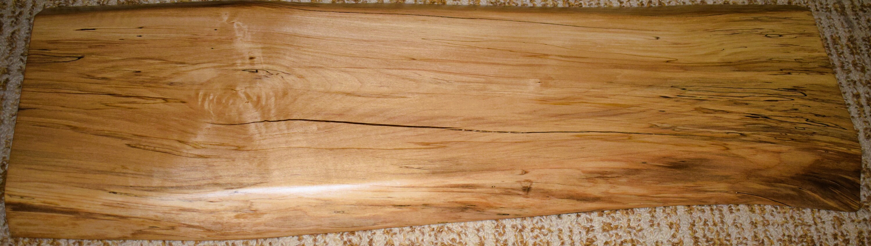 Live Edge SPALTED Maple BENCH/SHELF. Finished & Ready to Use Today. Mud ...