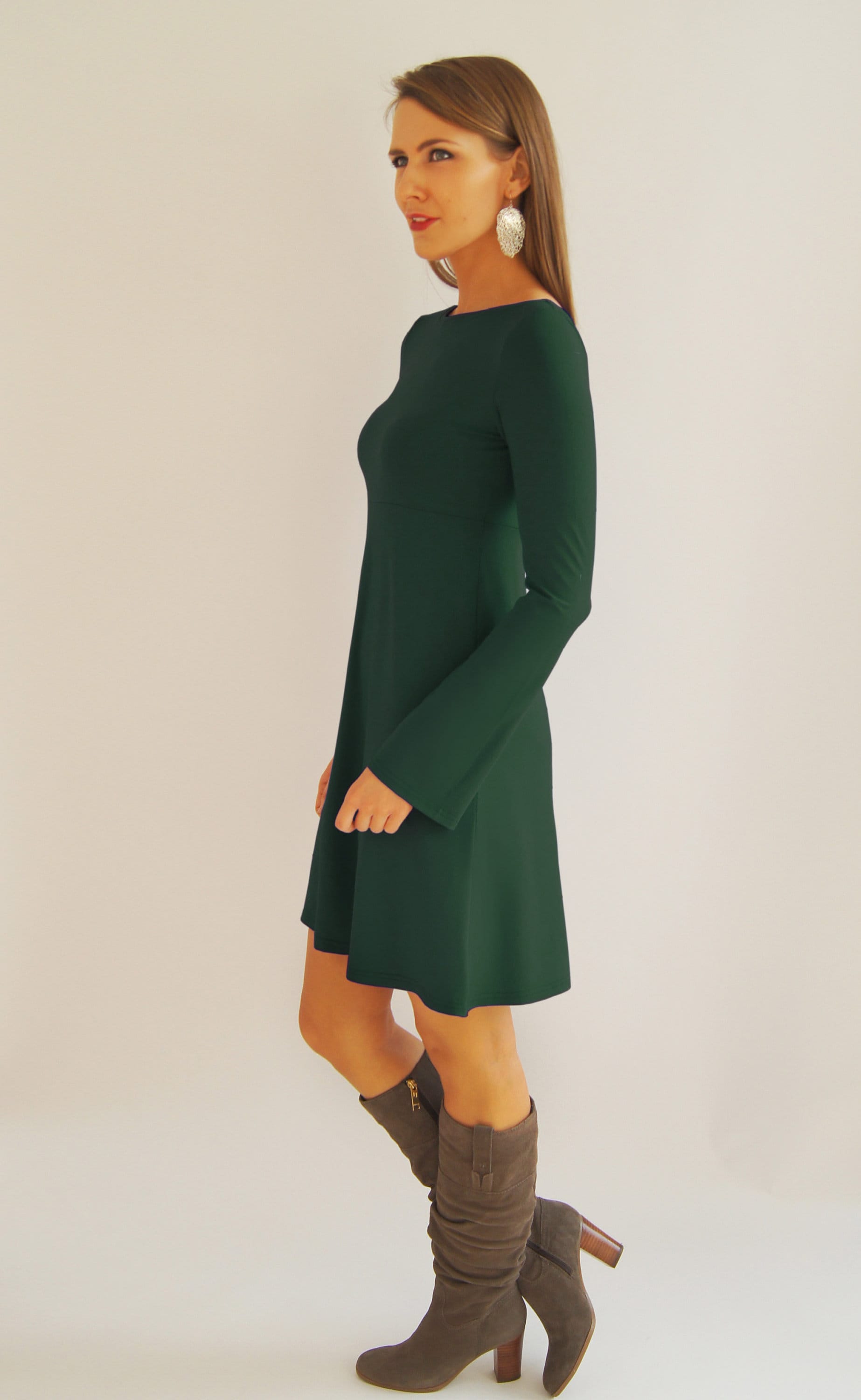 Feen und helden Kleid AVA Bohemian Style grün figurgünstige - Etsy.de