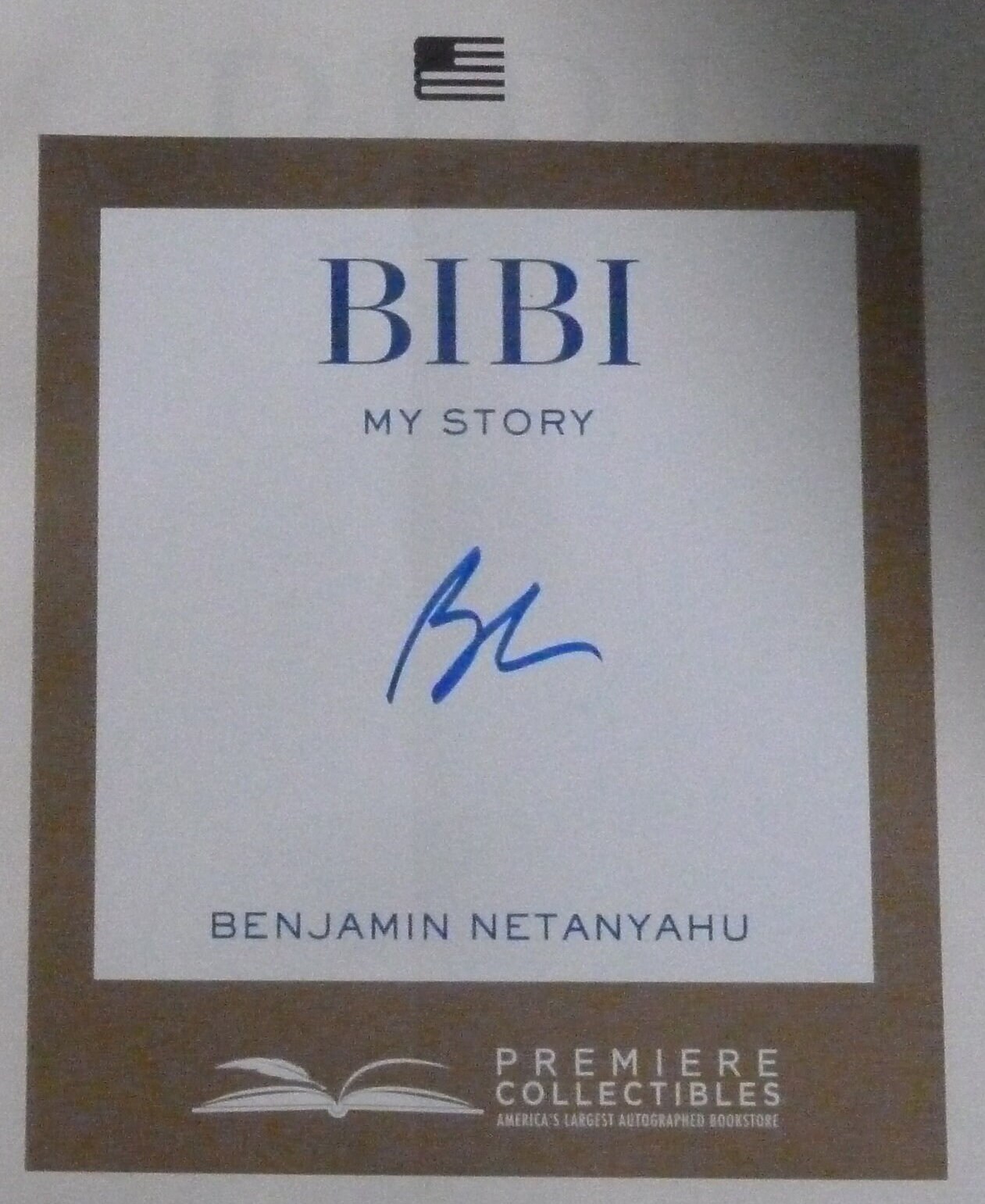 BENJAMIN NETANYAHU Autographed Book bibi My Story - Etsy