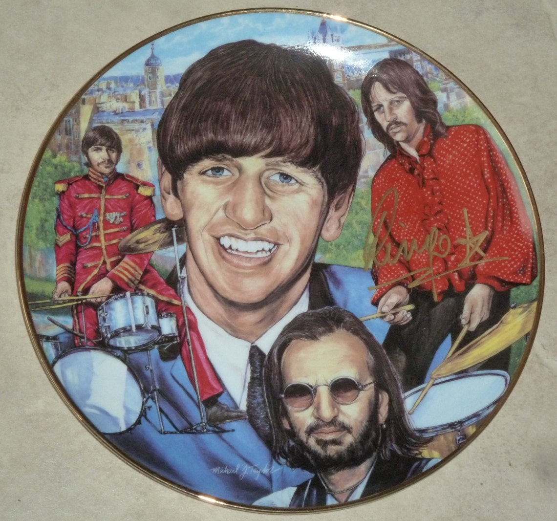RINGO STARR Hand Signed Gartland 10 1/4 Collectors Plate- #493 Out of ...