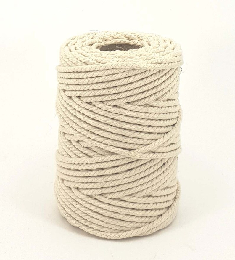 Cotton Rope 6 Mm/ 100 M Natural Yarn Twisted Rope Tools for | Etsy