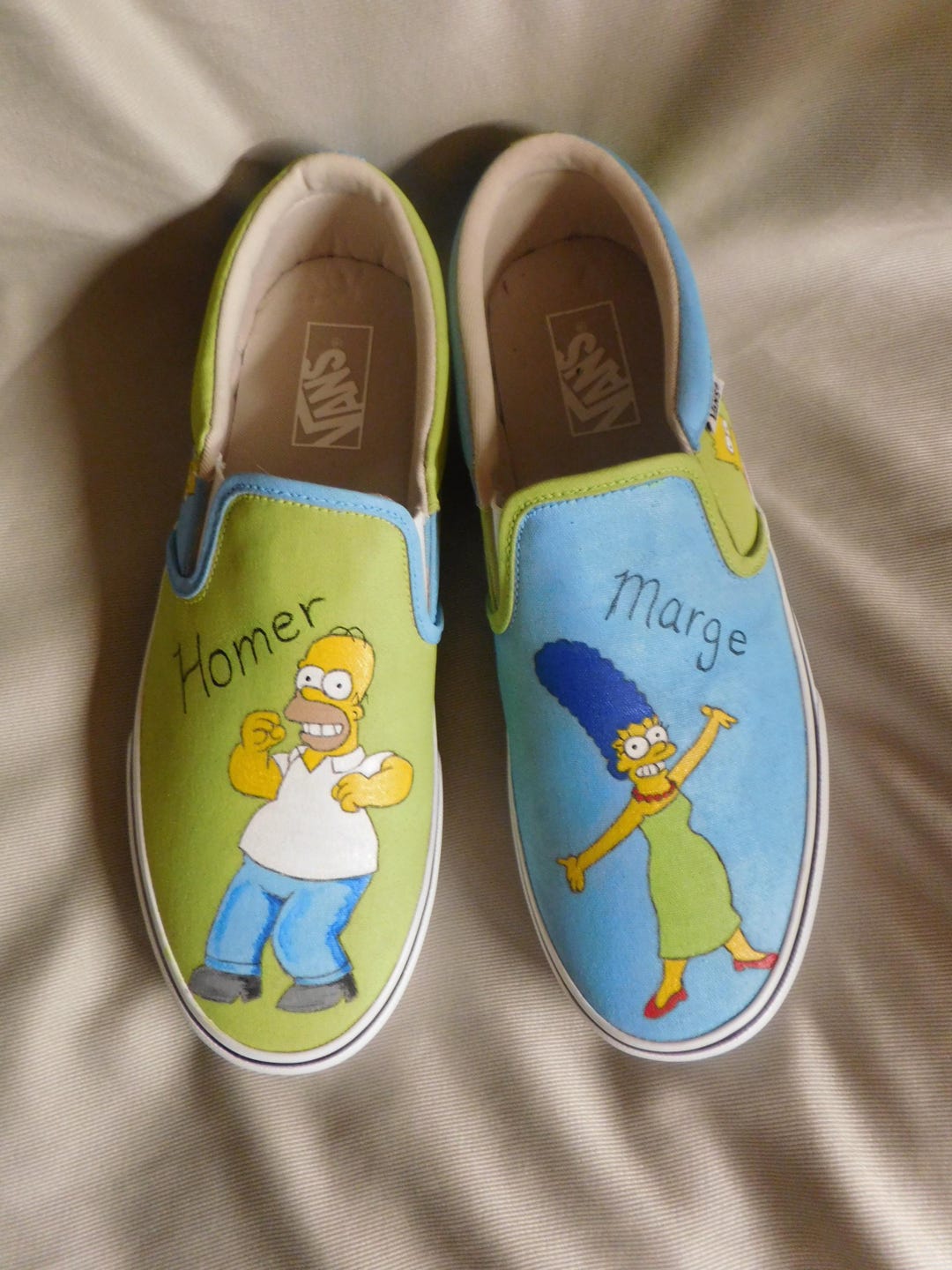 Custom Painted Gender Neutral Shoes, Painted Simpsons Vans, Painted ...