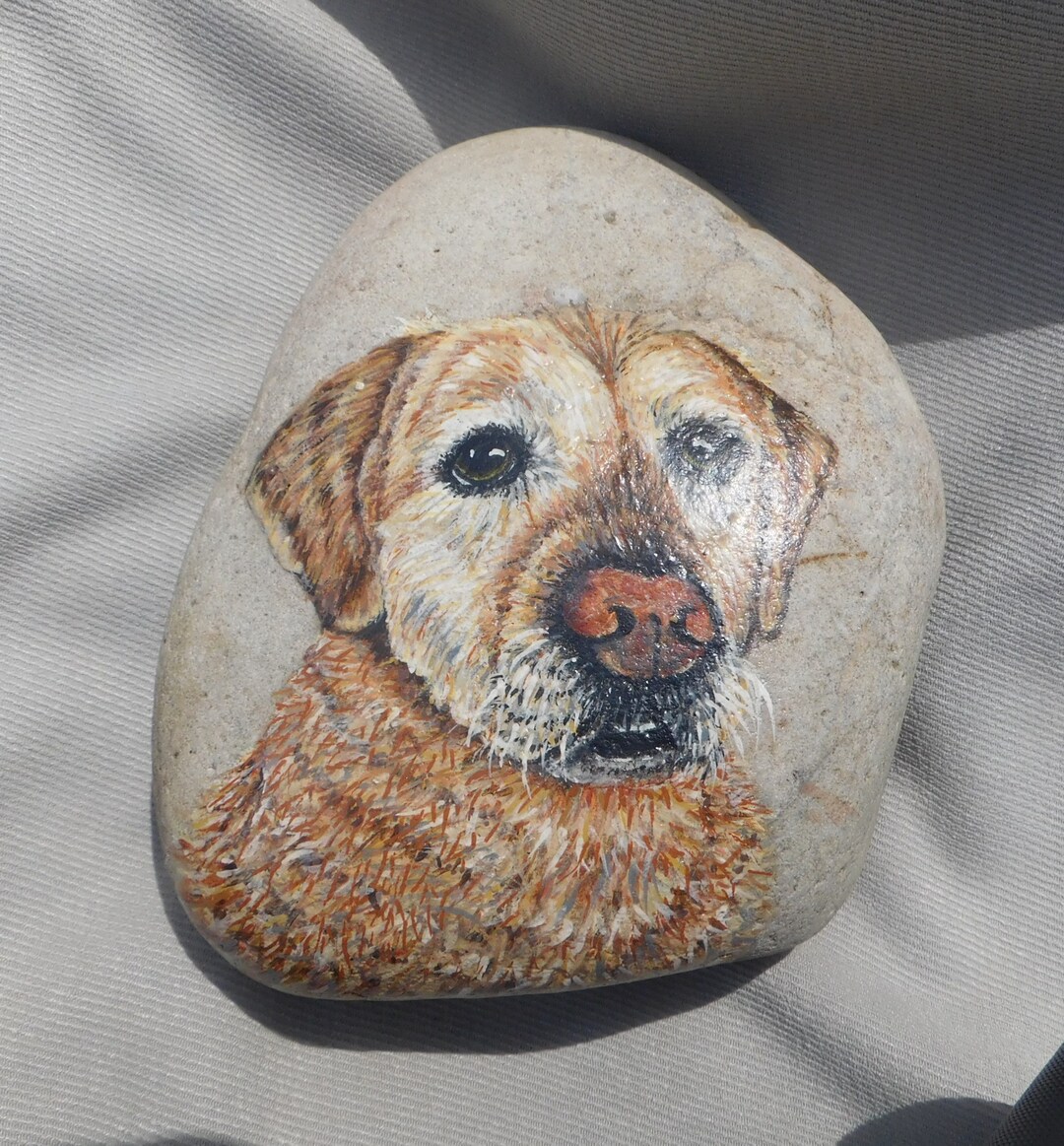 Painted Rock Animals, Personalized With Name Golden Retriever Garden ...