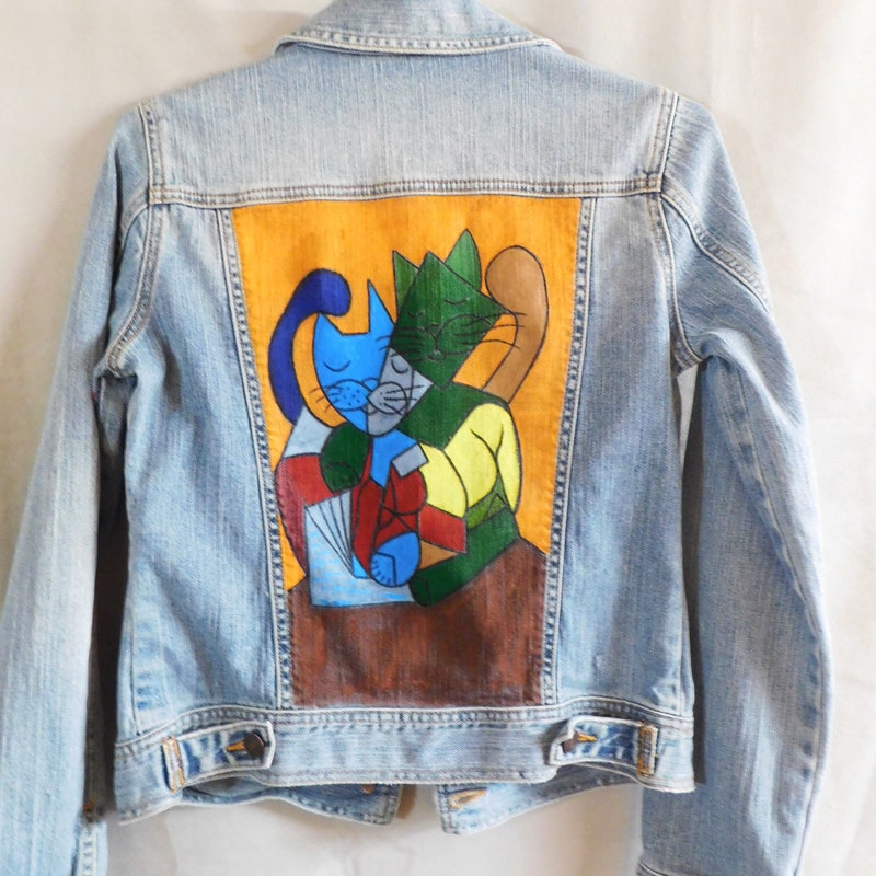 Cat Print Jacket - Etsy