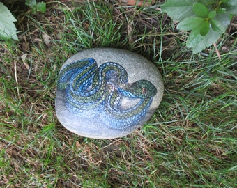 Painted Rock Snake - Etsy