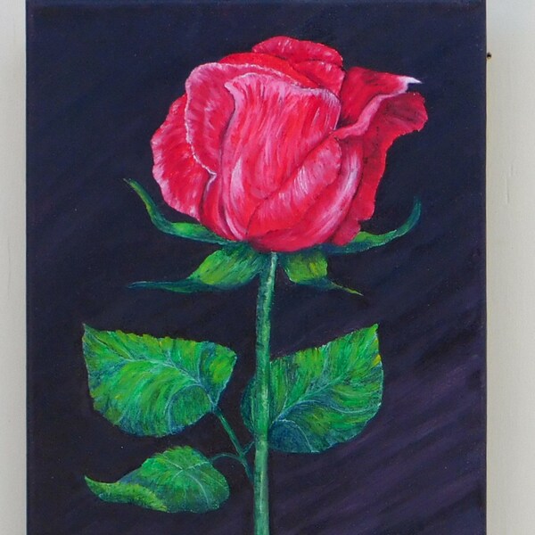 Single Flower Oil Painting - Etsy