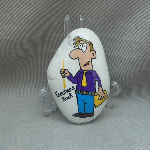 Teacher Painted Rock - Etsy