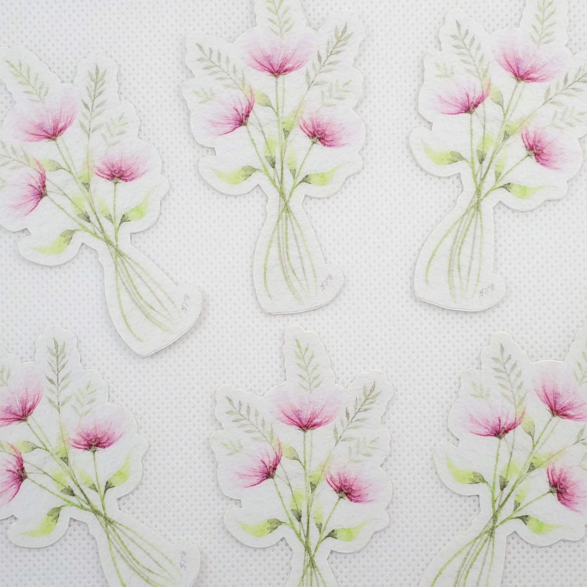 3" Flowers Sticker - Waterproof Sticker - Premium Quality Vinyl ...