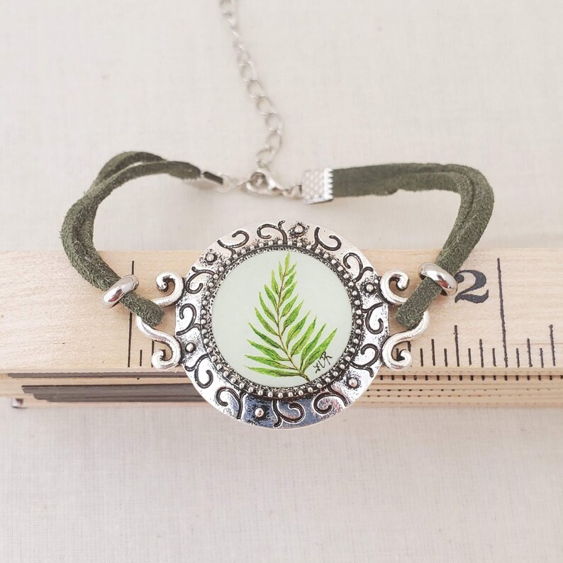 Hand Painted Bracelet Original Watercolor Nature Themed - Etsy