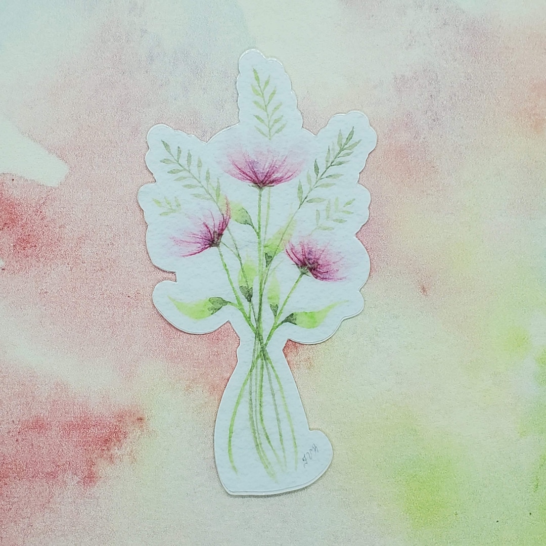 3" Flowers Sticker - Waterproof Sticker - Premium Quality Vinyl ...