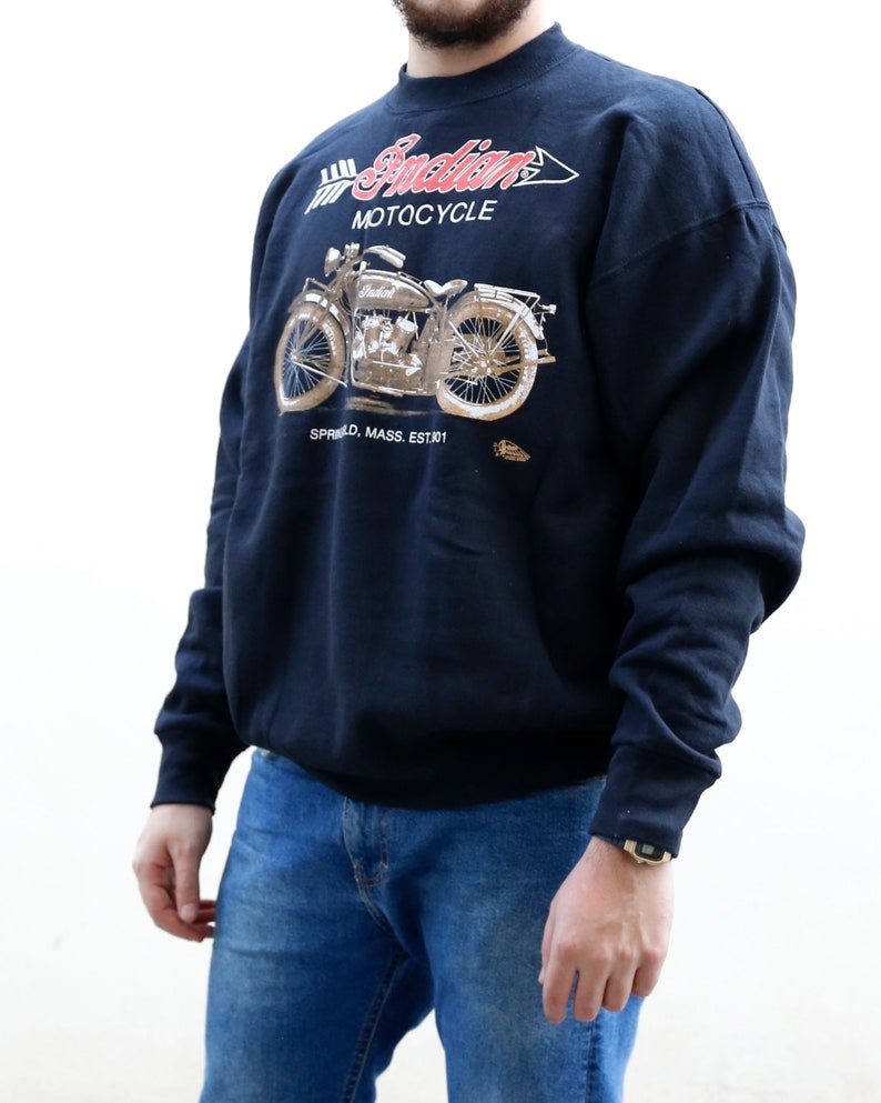Fruit of the Loom Indian Biker Vintage Sweatshirt L, M Made In USA ...