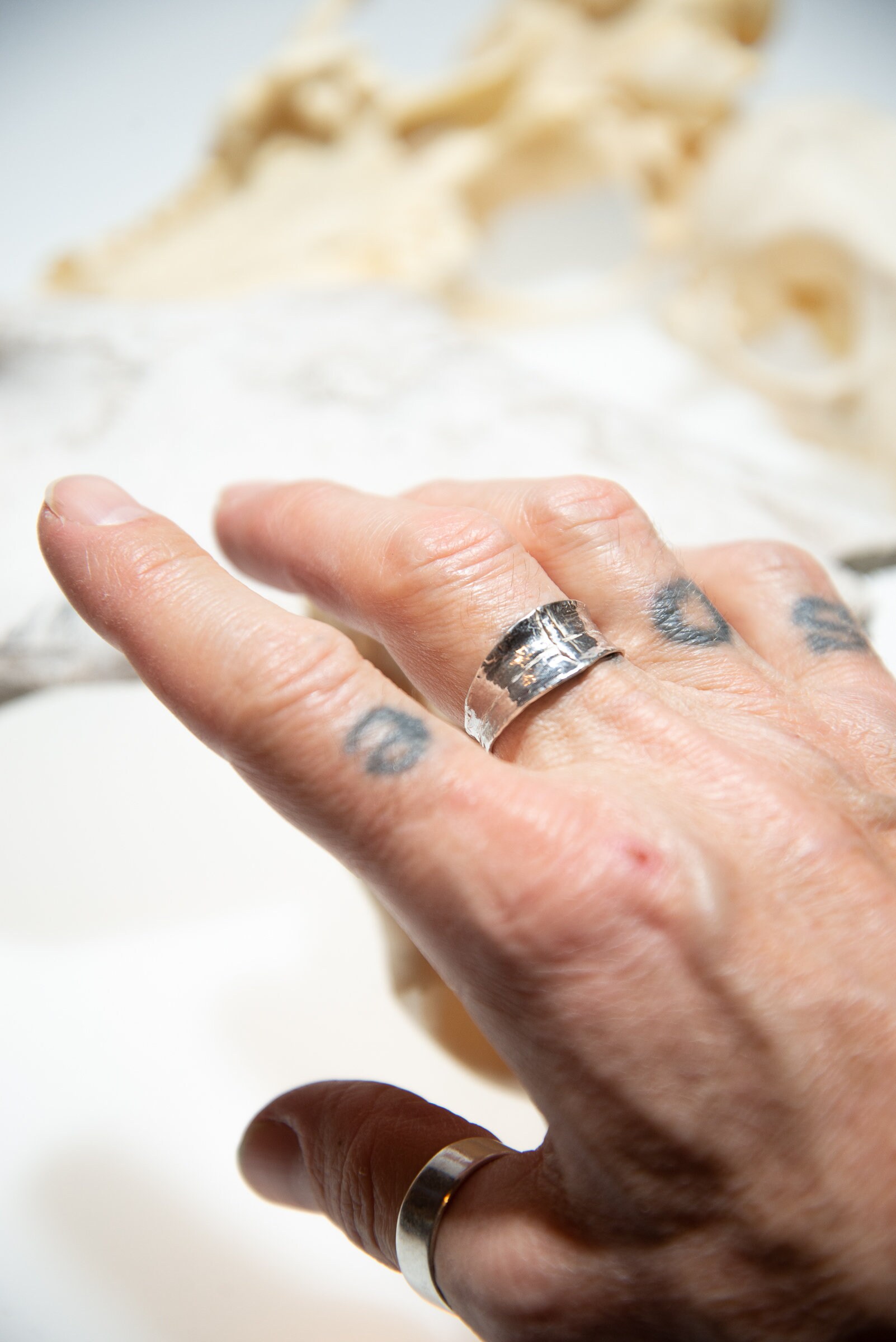 Gothic Mirrored Mitre - Foldformed and Forged .925 Sterling Silver Ring ...