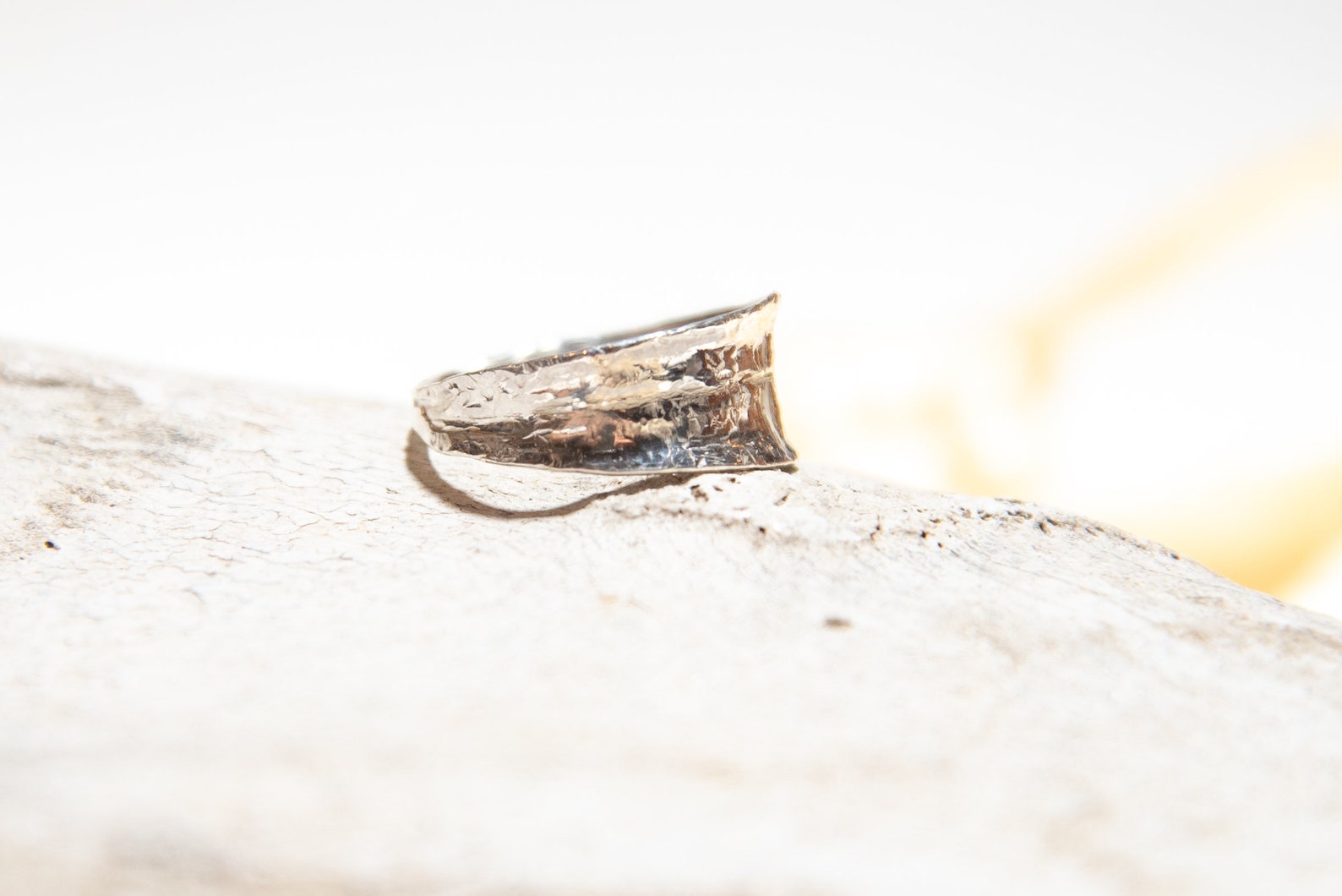 Gothic Mirrored Mitre - Foldformed and Forged .925 Sterling Silver Ring ...