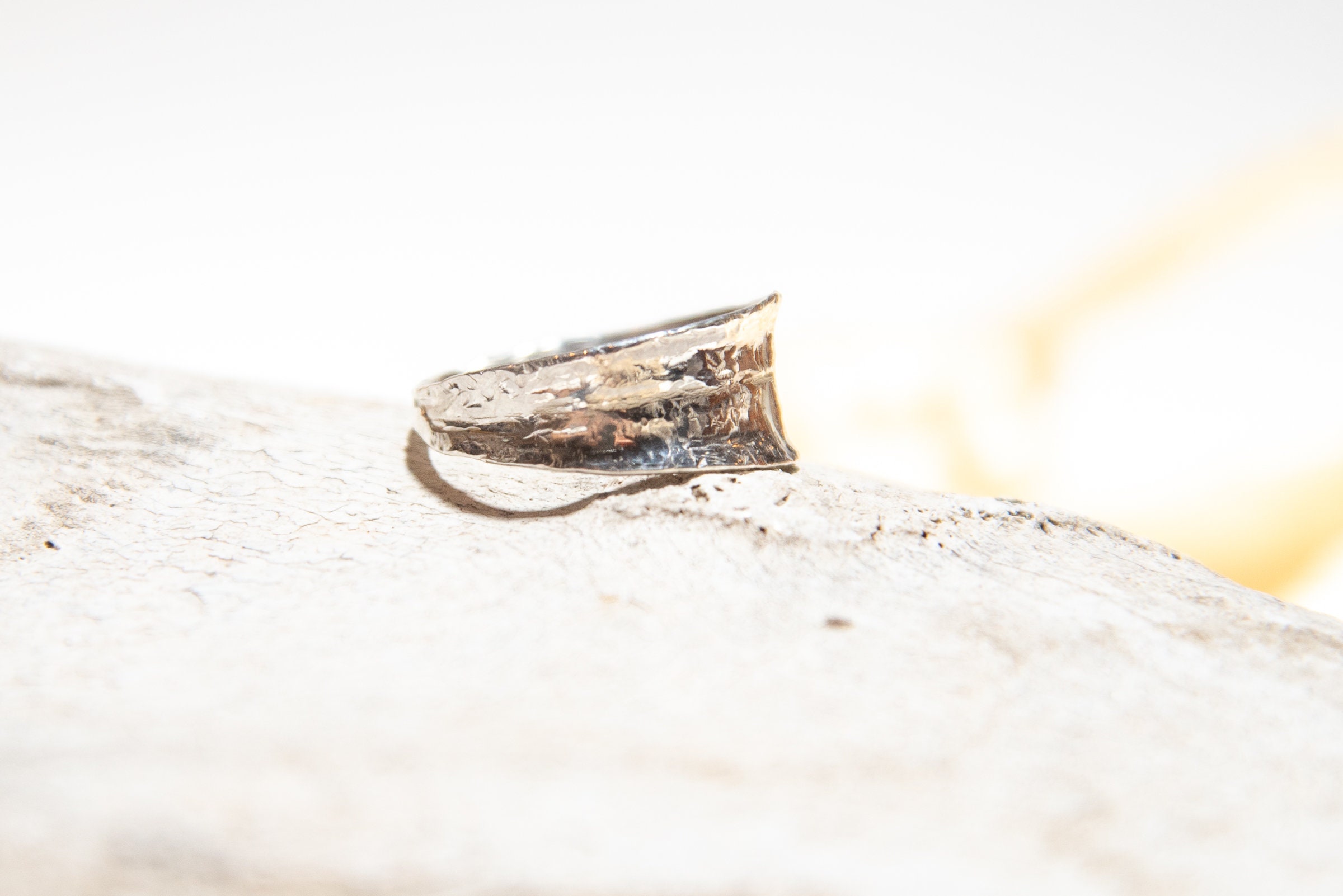 Gothic Mirrored Mitre - Foldformed and Forged .925 Sterling Silver Ring ...