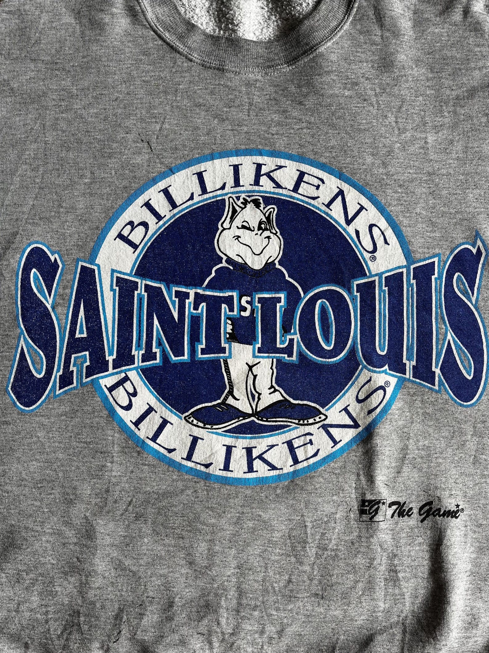 Vintage 90s Saint Louis University Sweatshirt Made in USA Billikens X ...
