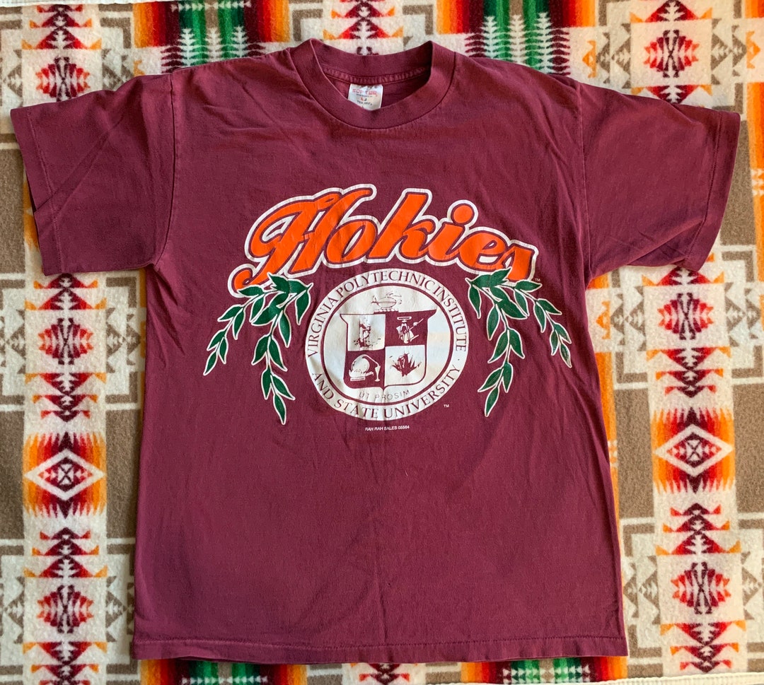 Vintage Virginia Tech T Shirt Made in USA Single Stitch Hokies Large - Etsy