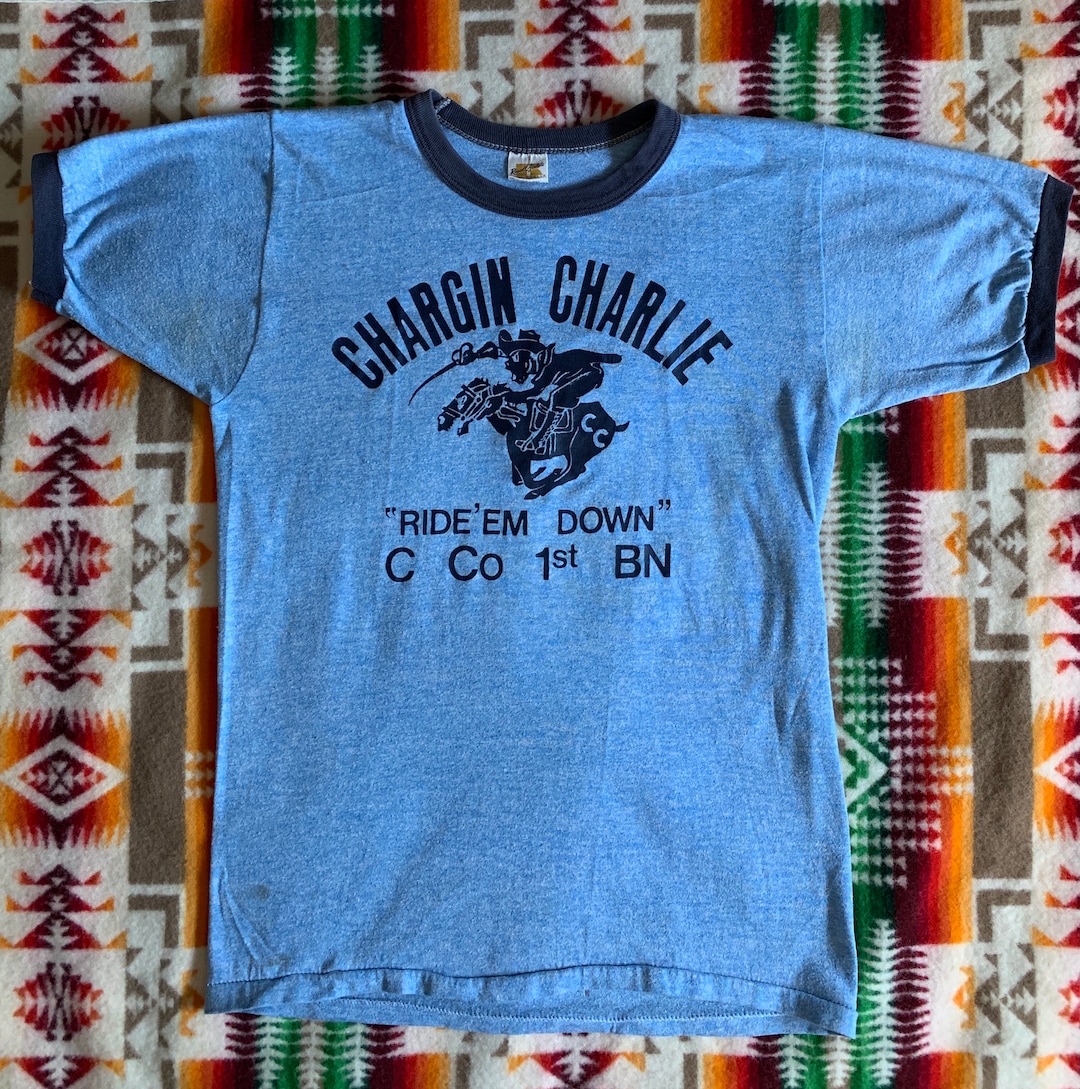 Vintage Russell Gold Label Ringer Military T Shirt Made in USA - Etsy