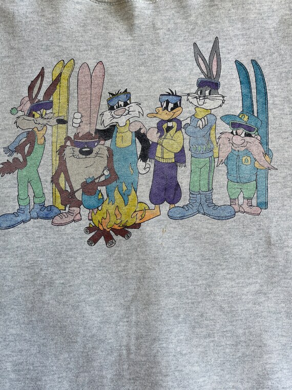 Vintage 90s Acme Looney Toons ski sweatshirt made in … - Gem