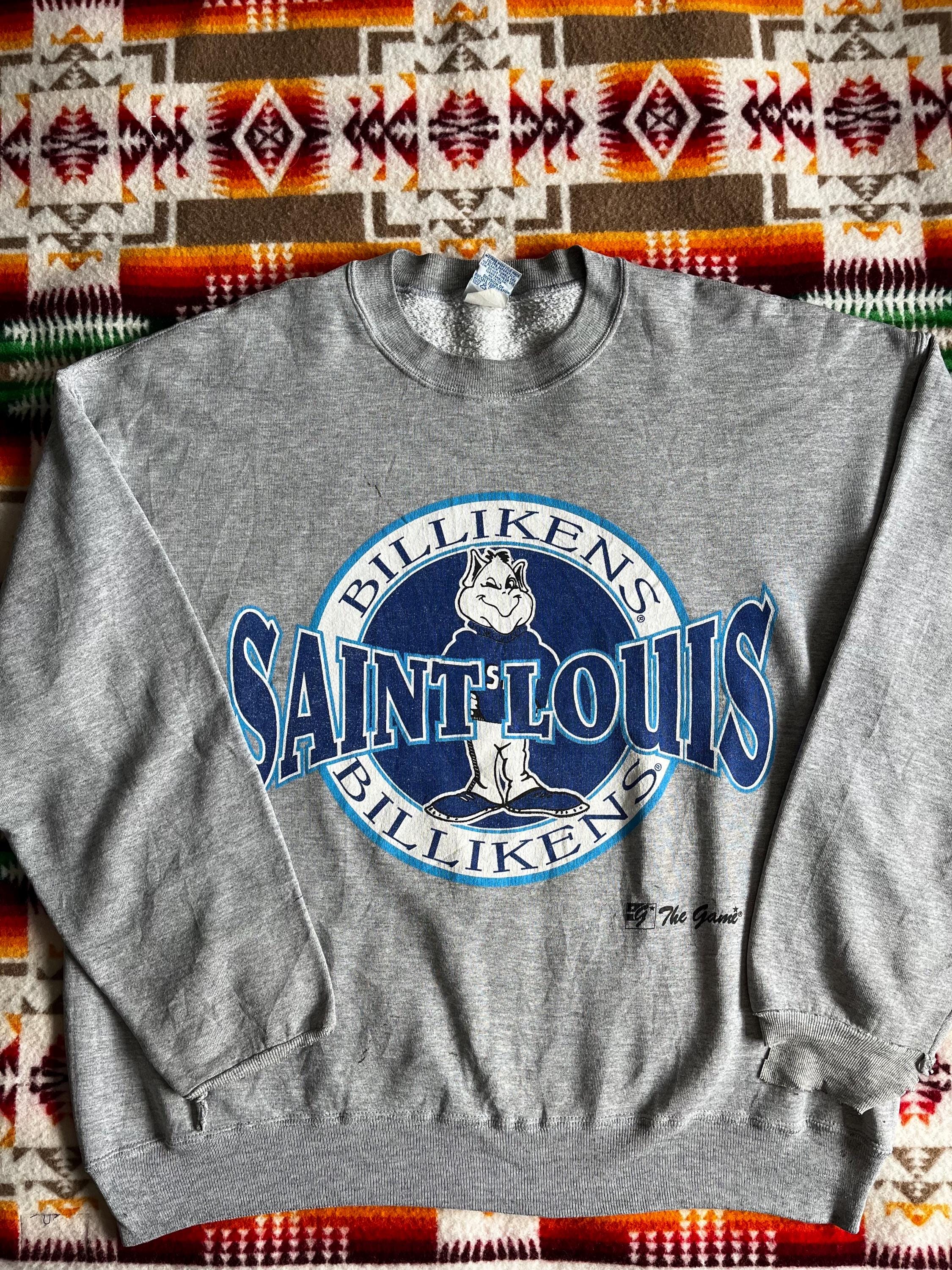Vintage 90s Saint Louis University Sweatshirt Made in USA Billikens X ...